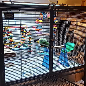 M&M Cage Company - Bird Cage Light with Chew Guard - Full Spectrum LED Pet Light - Simulates Natural Environment - Safe for Destructive Chewers, Parrots etc. - No Bulbs to Change (18" Long)