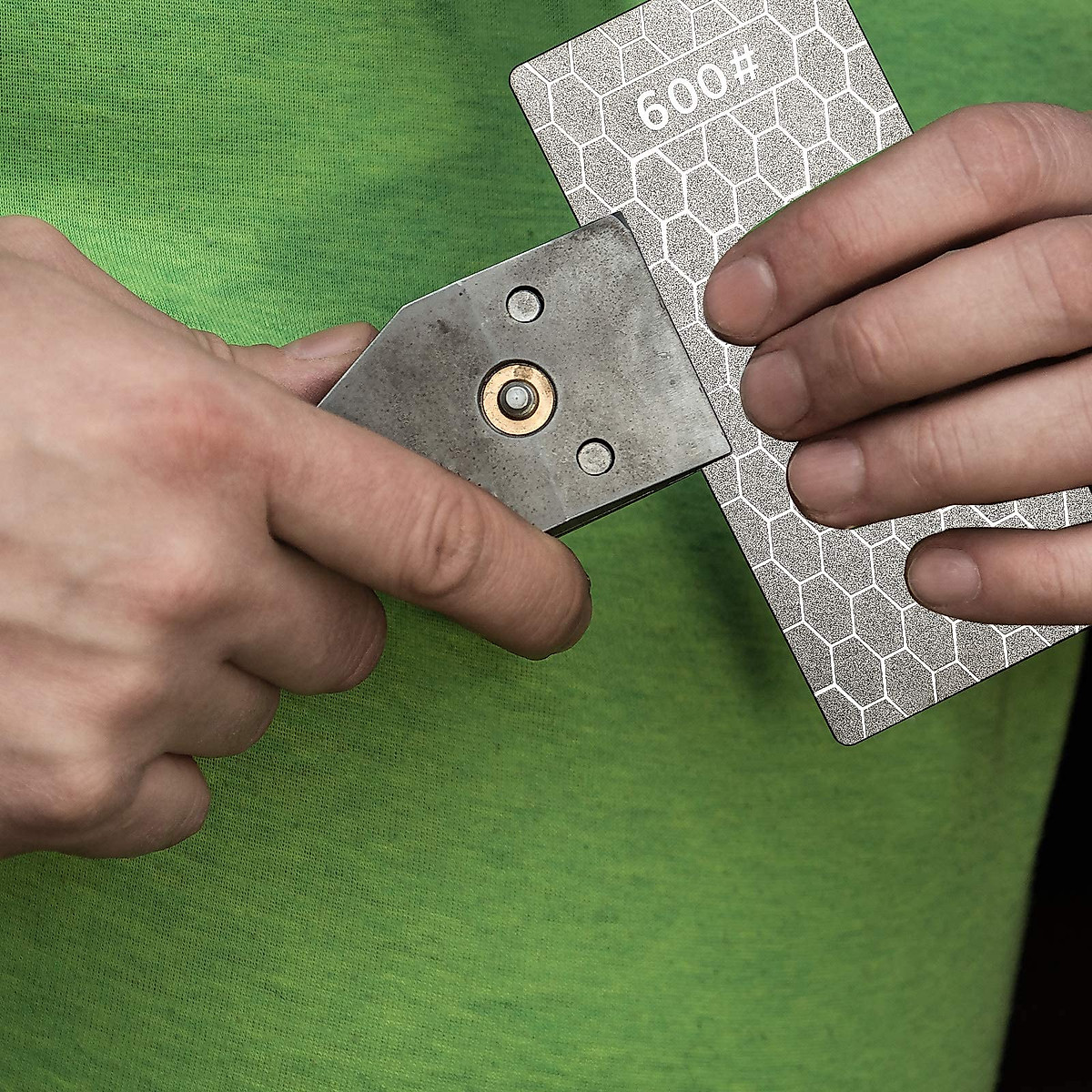 4 Pieces Diamond Sharpening Stone Grit Diamond Plate Honing Stone Diamond Stone for Kitchen Sharpening Dull, Blunt or Tired Edges, 5.9 x 2.48 Inches (400/600/1000/1200 Grit)