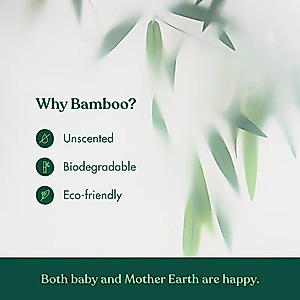 Naturally Natures Bamboo Disposable Diaper Liners (6PK) 600 Sheets Gentle and Soft, Chlorine and Dye-Free, Unscented, Biodegradable Inserts (Set of 6) 600 Liners