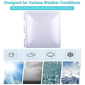 Swess RV Roof Vent Lid Cover for Jensen Metal Roof Vents Suitable for 13 * 13 Inch Motorhome Roof Vent Cover Camper Trailer