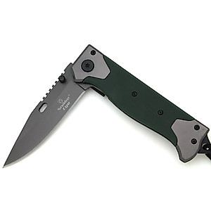 Snake Eye Tactical Heavy Duty Every Day Carry Pocket Folding Knife With Sheath (Green)