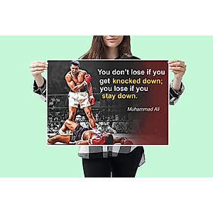 Muhammad Ali Poster Quote Boxing Black History Month Posters Sports Quotes Decorations Growth Mindset Décor Learning Classroom Teachers Decoration Educational Teaching Supplies Black Wall Art P044