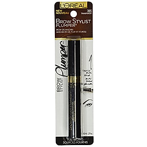 L'Oreal Paris Brow Stylist Plumper Brow Mascara, Transparent 385, 0.27 Fluid Ounce