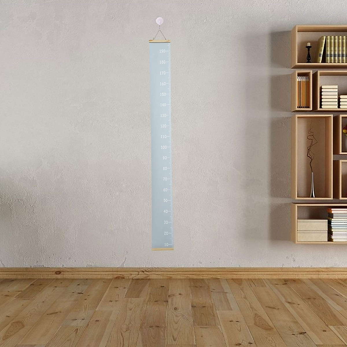 NUOBESTY Baby Growth Chart Canvas Height Measurement Ruler Hanging Ruler Decor for Kids Children Room Nursery Wall Decoration Random Style