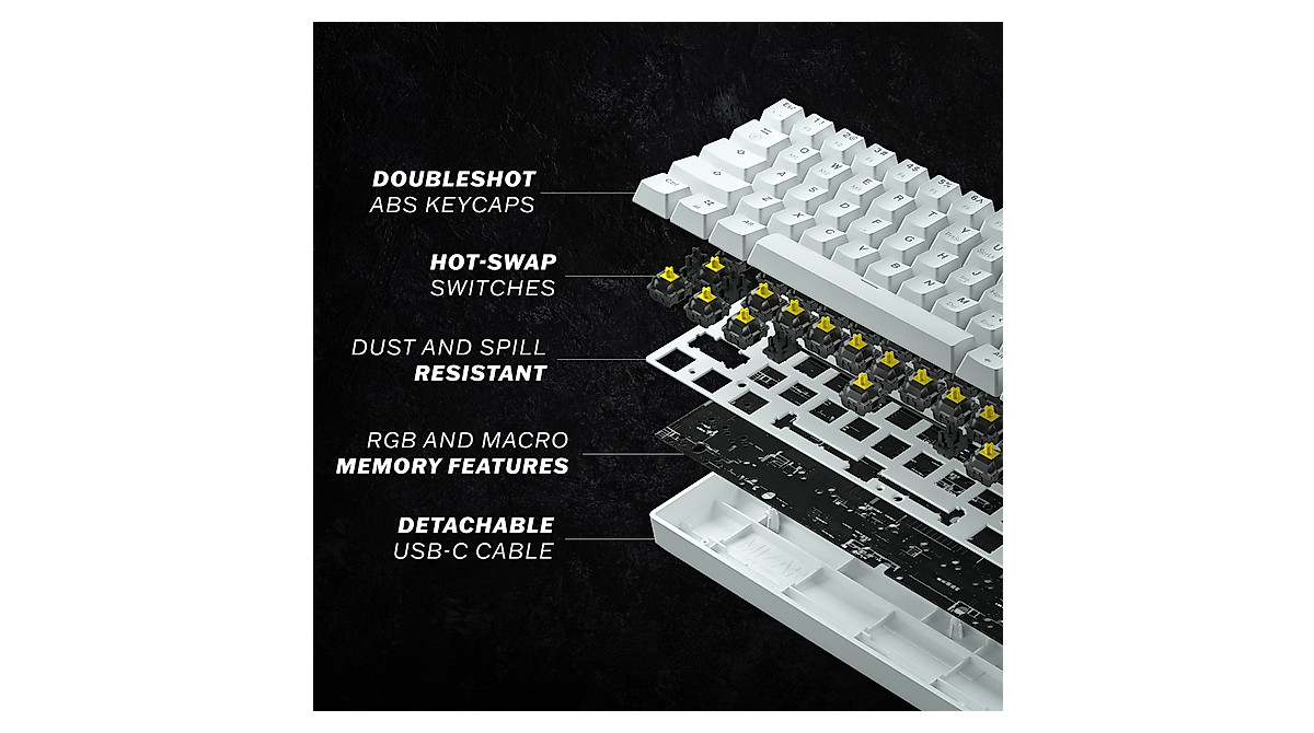 HK GAMING GK61 Mechanical Keyboard - RGB & Optical Switches