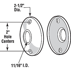 Prime-Line E 2543 2-1/2 In. Classic Bronze Plated Rosettes (2 Pack)