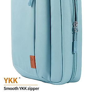 SIMTOP Tablet Sleeve Bag, 11 inch Daily Shoulder Bag for Tablet, Waterproof Crossbody Bag with Smart Organization for Accessories, Essentials Lightweight, YKK Zipper Bag, Polyester (Light Blue)