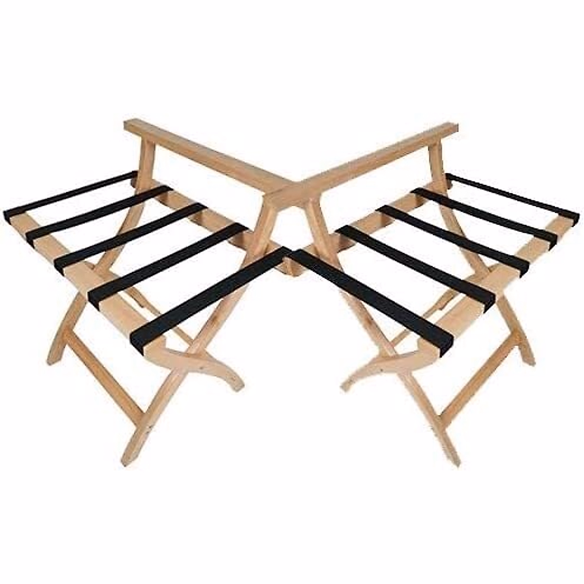 Guest Room Luggage Rack, Folding Suitcase Stand Luggage Rack Suitcase Stand 2 Pieces Foldable Travel Bag Floor-Standing Solid Wood Multifunction Hotel Easy to Carry,2 Colours (Color : A, Size : 60x43x