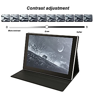 Naroote E Paper Monitor, High Response 100-240V Wide Angle Eye Protection 9.7 Inch Ink Screen for Laptop (US Plug)