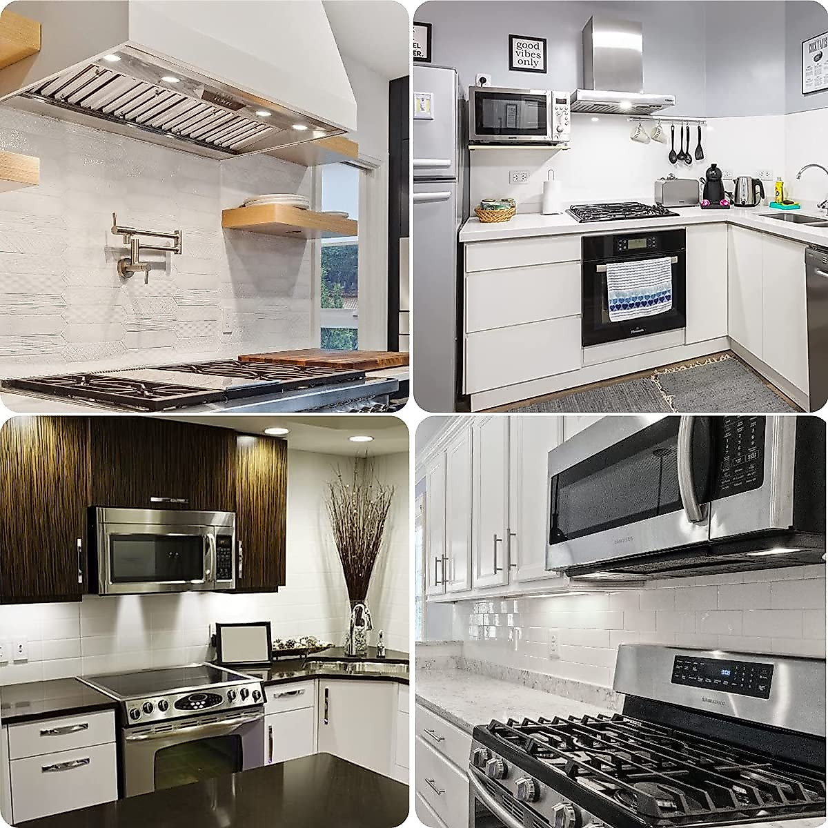 HXWY E17 LED Bulb for Microwave Oven Over Stove Appliance, 6W White (60W Halogen Bulbs Equivalent), 110-120V, Intermediate Base, Dimmable, Pack of 2