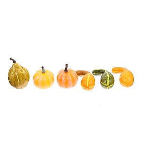 Garneck 14pcs Foam Pumpkin Artificial Vegetable Artificial Harvest Decoration Fall Harvest Table Centerpiece Autumn Fall Decorations Realistic Fake Pumpkins Faux Pumpkins Plant Halloween