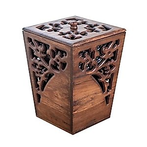 DIKNAC Trash Can Garbage Bin Wood Trash Can Wastebasket Garbage Container Bin for Bathrooms Powder Rooms Home Offices Waste Bins ( Color : B , Size : 23*30cm )