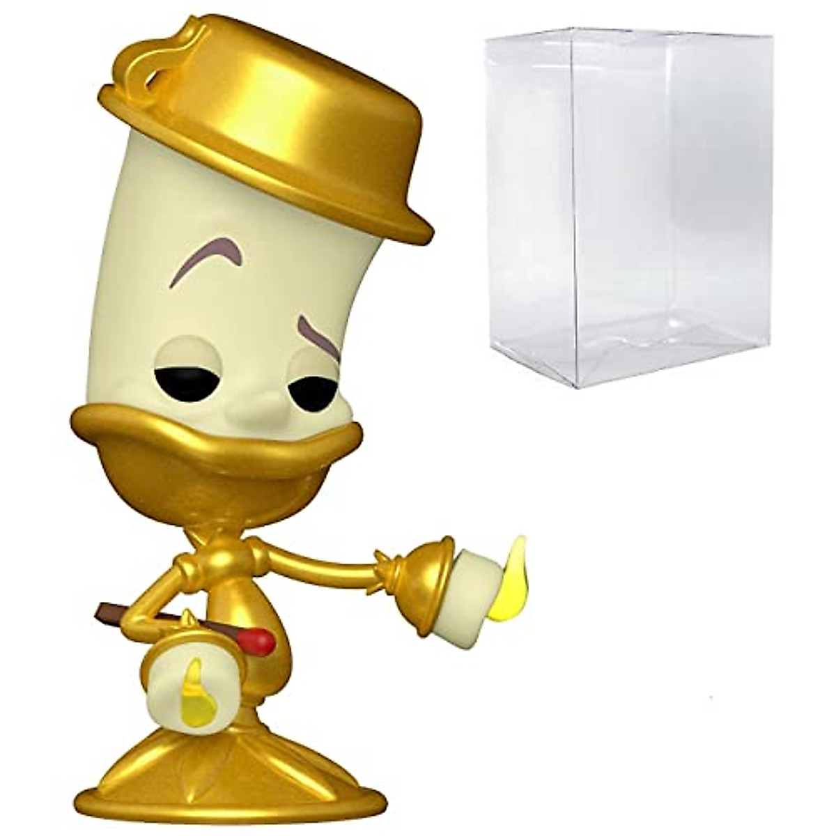 POP Disney: Beauty and The Beast - Lumiere Funko Vinyl Figure (Bundled with Compatible Box Protector Case), Multicolor, 3.75 inches