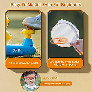 ETPlanet Outdoor Toys for Kids Ages 4-8, Duck Flying Disc Launcher, Summer Outside Yard Activities Toddler Chasing Toy 3 4 5 6 7 Year Old Boys Girl Family Backyard Games Christmas Birthday Gifts