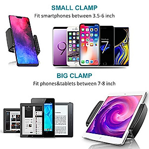 Newward Car Phone Holder Mount, [ 2 Different Sizes Clamp ] Long Arm Windshield Universal Cell Phone Holder for Car Truck [Strong Suction Anti-Shake Stabilizer] Compatible iPhone Android Smartphones