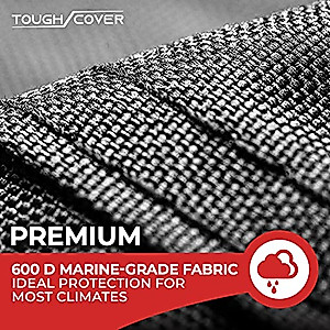 Tough Cover Lawn Mower Cover, Heavy Duty 600D Marine Grade Fabric, Universal Fit Push Mower Cover, Protects Against Water, UV, Dust, Dirt, Wind for Outdoor Protection, Lawn Mower Accessories (Black)