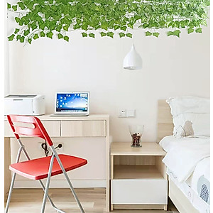 YAHUAA 12 Pack 84 Feet Fake Ivy Leaves Vines Artificial Garland Greenery Hanging Plants for Bedroom Decor Aesthetic, Party Wedding Wall, Halloween, Christmas