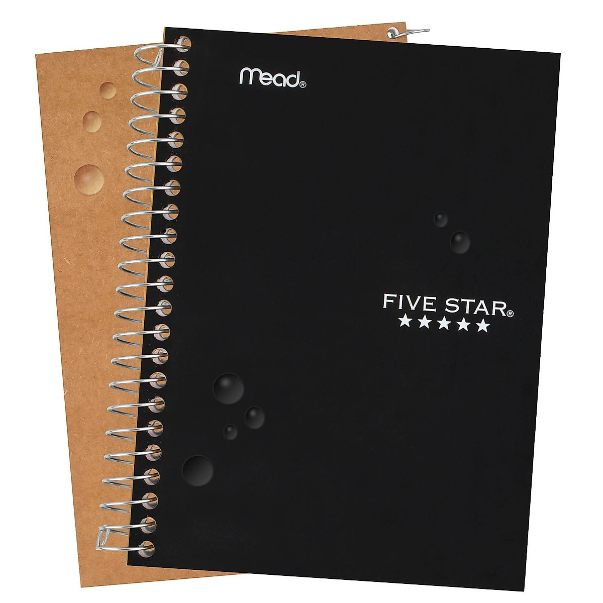 Five Star Personal Spiral Notebook, 1 Subject, College Ruled Paper, 7" x 4-3/8", Small Size, 100 Sheets, Black (73969)