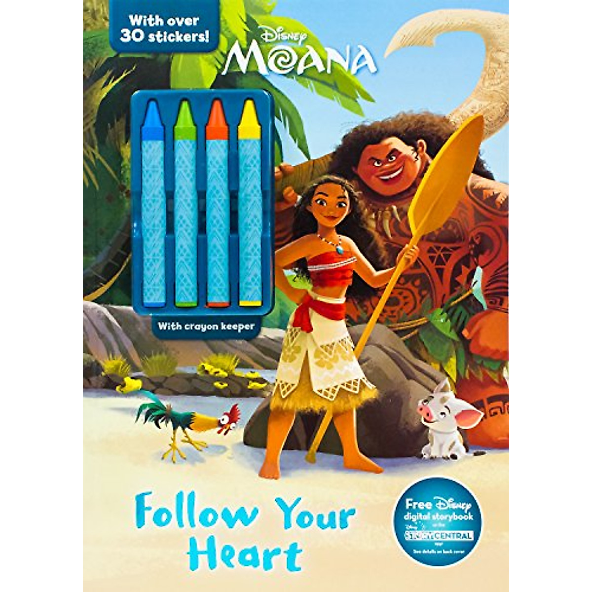 Disney Moana Follow Your Heart (Color & Activity with Crayons)