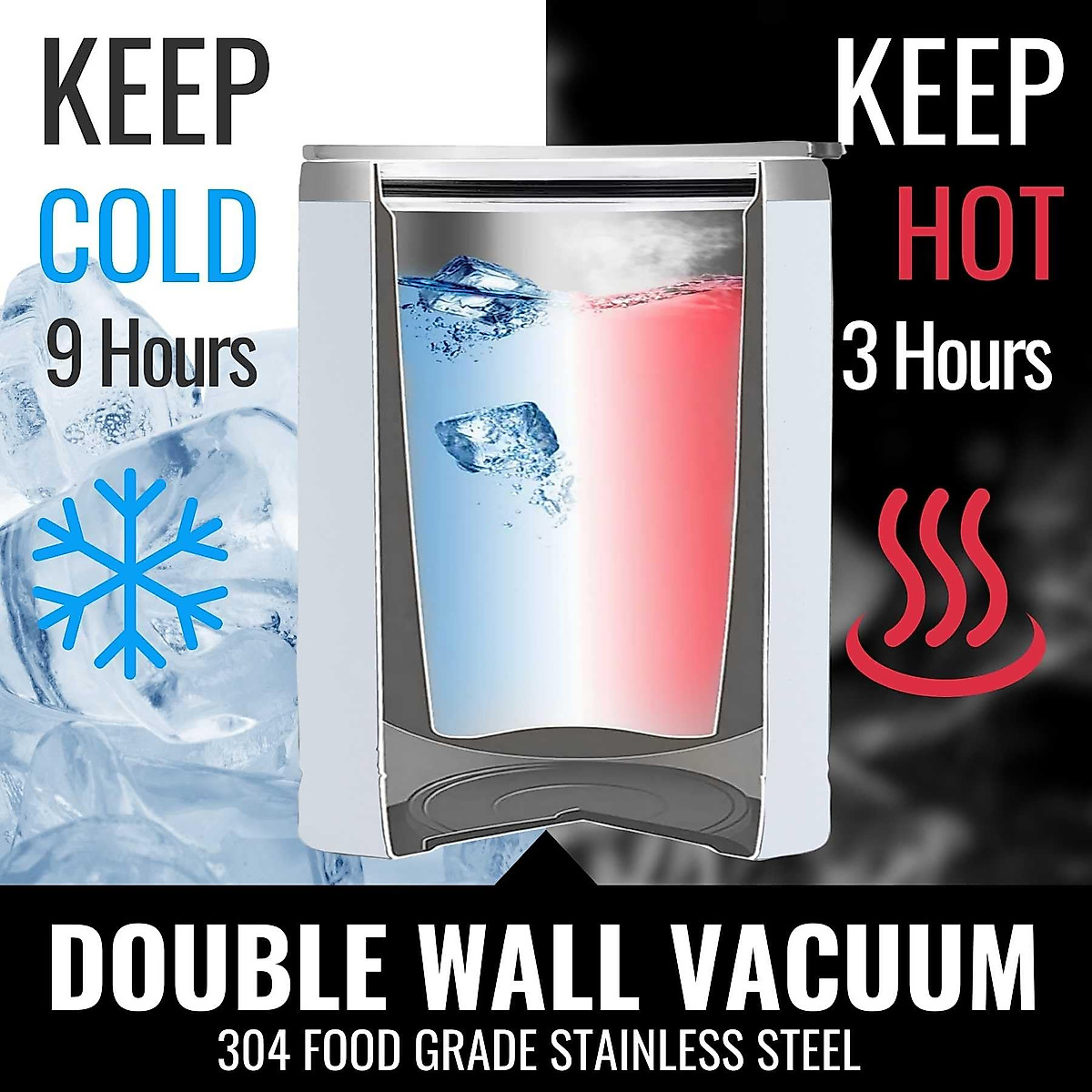 Onebttl Music Lover Gifts For Men, Male, Him - Without Music Life Would B Flat - 12 oz /350 ml Insulated Mugs with Lid - Musician Gifts, Musical Lovers Gift - (White)