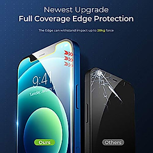 ORIbox Glass Screen Protector for iPhone 13, 3 Packs Anti-Scratch HD Tempered Glass Screen Protector with 2 Packs Camera Lens Protector, Clear