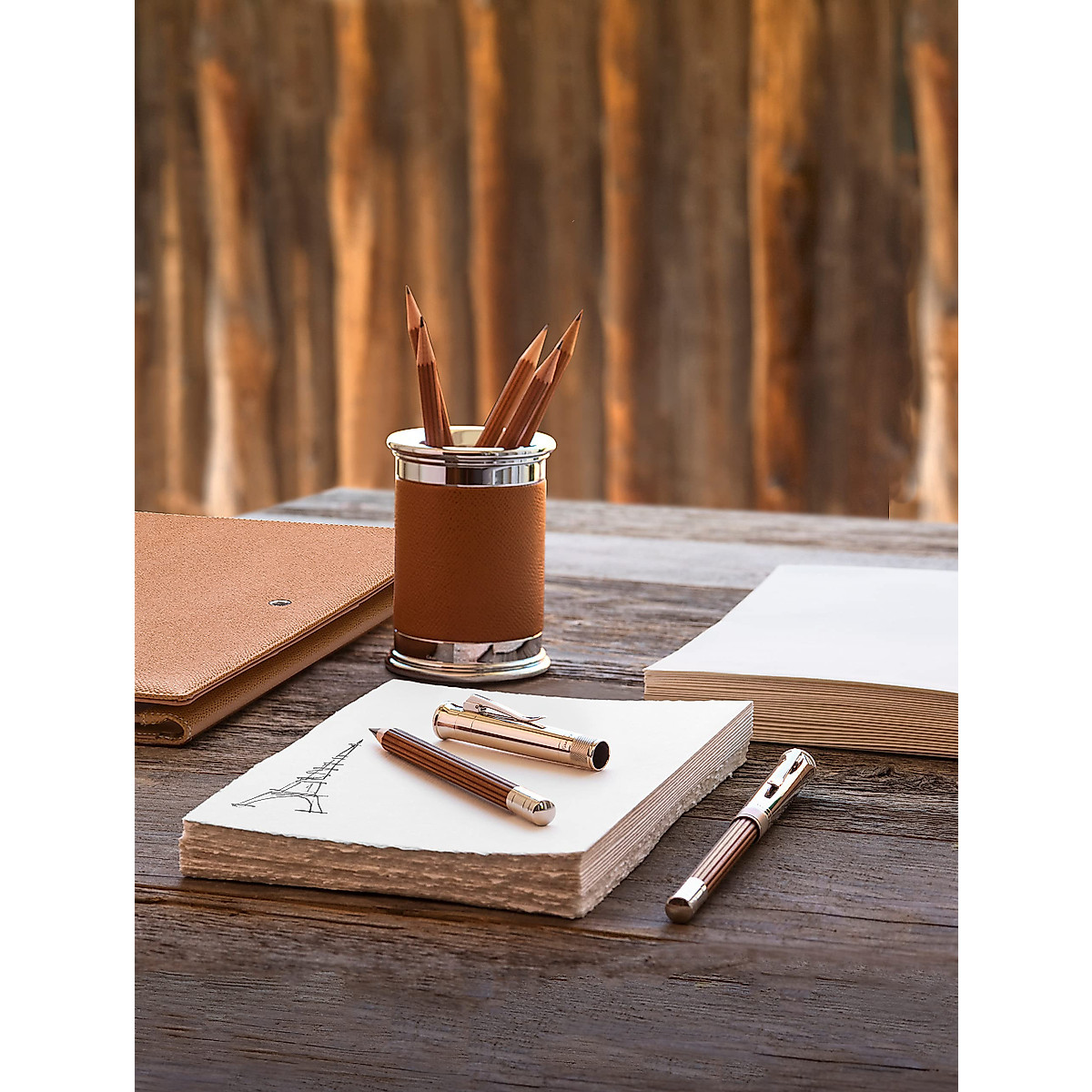 Graf von Faber-Castell Platinum Plated Perfect Pencil - Brown