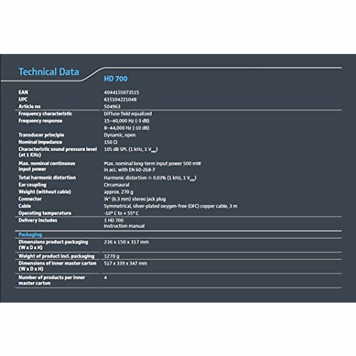 Sennheiser HD 700 Headphone