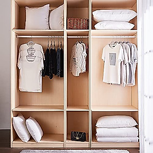 HWAJAN Coat Hanger 50Pack,Space Saving Hangers 16.53inch Plastic Hangers Rubber Strip Non-Slip Clothes Hangers Pants Hangers for Dorms,Apartments,Suit for Pants,Jackets,Sweaters,Shirts,Black