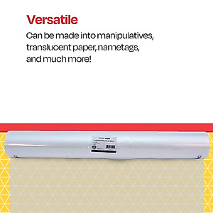 School Smart Laminating Film Roll, 25 Inches x 500 Feet, 1.5 mil Thick, High Gloss