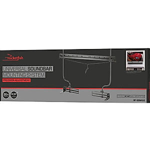 Rocketfish Universal Soundbar Mounting System - Black Soundbar Holder Compatible with 70" to 90" TVs - Adjustable Soundbar Bracket Mounting System - Durable Speaker Holder for Wall