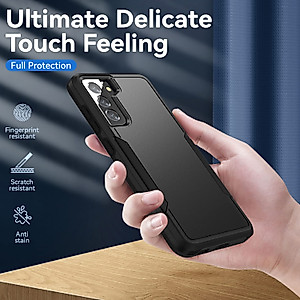 for Galaxy S21 FE 5G Case,Samsung S21 FE Case,with Screen Protector [Military Grade Drop Tested] Heavy-Duty Tough Rugged Shockproof Protective Case for Samsung Galaxy S21 FE 5G, Black