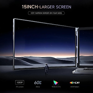 Oiiwak OK15 Two Laptop Screen Extender 15.6 Inch FHD 1080P 16:9 IPS Triple Monitor for 13.3-16" Notebooks Plug-Play Compatible with Windows 10/11 Featuring Type-C/HDMI/USB-C