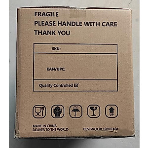 LOVECASA Stoneware Dish Set for 4, Handmade Plates and Bowls Sets, 16 PCS White and Gold Dinnerware Sets, Dishwasher Safe