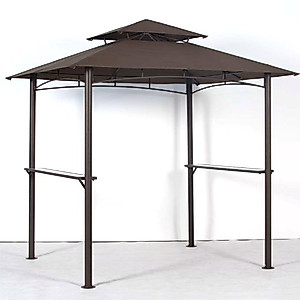Garden Winds Replacement Canopy Top Cover for BBQ Grill Gazebo 5BGZ8217, 5KGZ8217 - RipLock 350