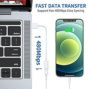 USB C Female to USB Male Adapter (3-Pack),Type C to USB A Charger Cable Adapter,Compatible with iPhone 14 Pro 13 12 11 Plus Max,iPad,Samsung Galaxy Note 10 S23 S22 S21 Plus Ultra,Google Pixel(White)