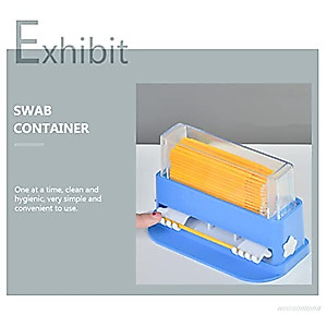 Beaupretty Cotton Swabs Holder Cotton Swab Dispenser Automatic Cotton Swab Storage Box Organizer Container Case for Salon Home