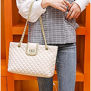 Beatfull Luxury Quilted Tote Bag for Women Designer Chain Shoulder Purse Soft Leather Travel Handbag Large Crossbody bags