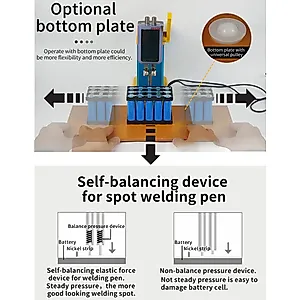 RCBDBSM Industrial Energy Storage Battery Welding Machine 801B Battery Spot Welder 11.6 KW Mini Portable Spot Welding Equipment for 18650, 21700 Lithium Battery Pack Building