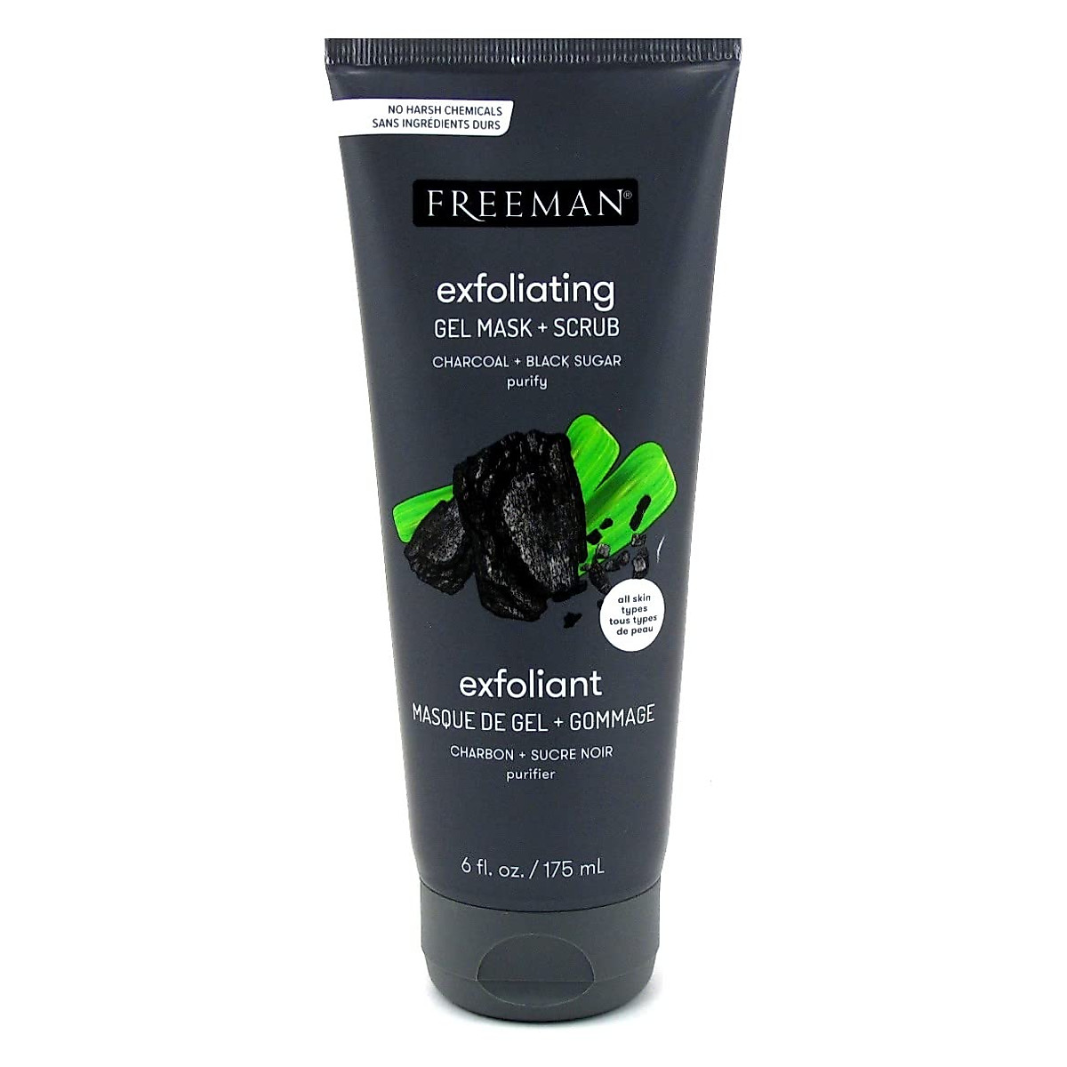 Freeman Facial Charcoal & Black Sugar Polish Mask, 3 Count (Pack of 1)