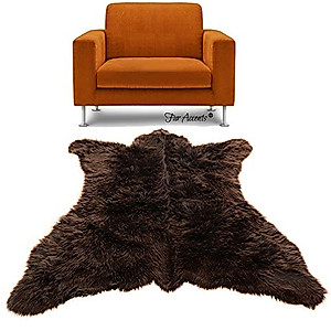 Fur Accents, Faux Bear Skin Area Rug, Plush Faux Fur