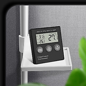 4 PCS Grow Tent Corner Shelf,16 mm Grow Tent Accessories,White Grow Tent Shelves for Place The Hygrometer Camera and Planting Equipment (3.46 x 3.46 in for 16mm Grow Tent Poles)