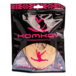 Brilliant Half Toe Shoes for Rhythmic Gymnastics, Ballet, & Dance - Hand Made in Belarus (Medium) Beige