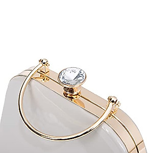 LA TERRE Patent Leather Evening Bag, Formal Clutch Purses for Women with Chain Strap