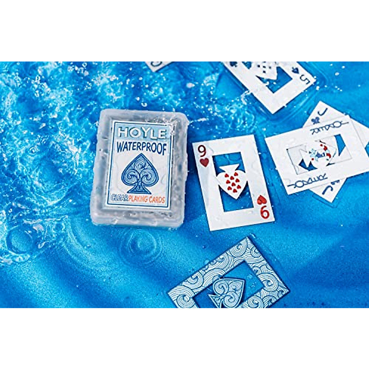 Hoyle Waterproof Playing Cards, Clear, 1 Deck