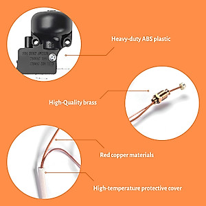 IDEASURE Patio Heater Replacement Parts for Outdoor Heaters, 13.8'' Long Thermocoupler & Dump Switch Safety Sensor for Propane Gas Heaters Room Heaters Garden Tower Heaters