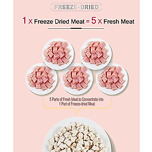 BNYEE Freeze Dried Cat & Dog Treats – 250g Freeze Dried Chicken+Duck+Fish 3 in 1 Meat Snacks - High Protein, Bite-Sized, Training Treats Snacks