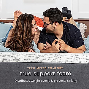 ViscoSoft 3 Inch Charcoal Memory Foam Mattress Topper Twin XL/Extra Long - College Dorm Room Essentials - High Density Ventilated Mattress Pad