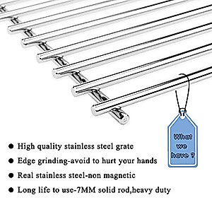 Hisencn 17" Stainless Steel Cooking Grid Grates for Charbroil 463250509, 463250510, Thermos 461262409, Grill Master 720-0737, 720-0670E, Vermont Castings Great Outdoors Gas Grills
