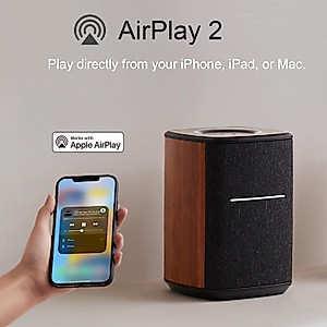 Edifier Mic-Free Smart Speaker, Works with Alexa, Supports AirPlay 2, Spotify Connect, Tidal Connect, 40W RMS Wi-Fi and Bluetooth Sound System, No Microphone, MS50A