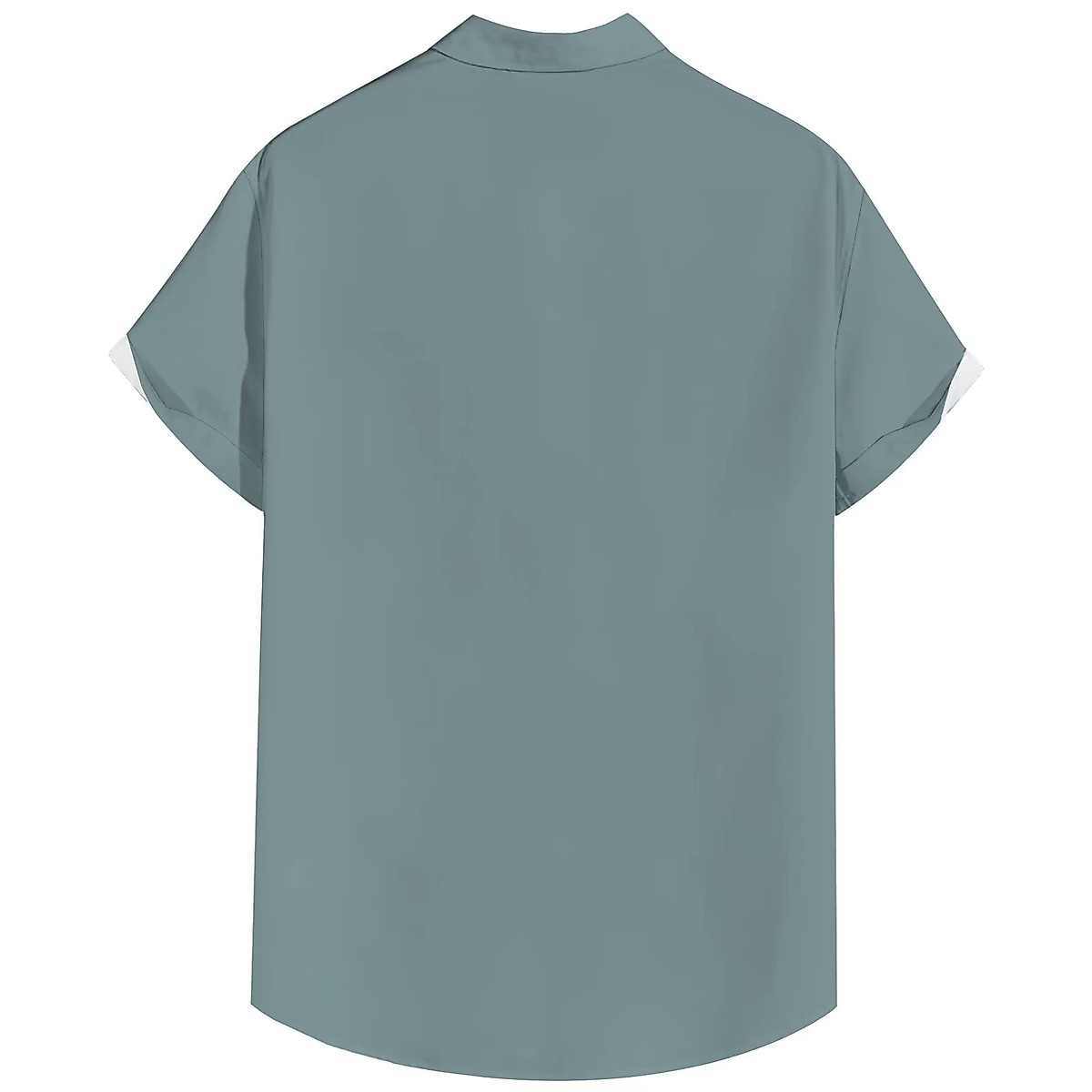 Lzzidou Men's Hawaiian Shirt Short Sleeve Button Down Beach Shirts Turquoise White